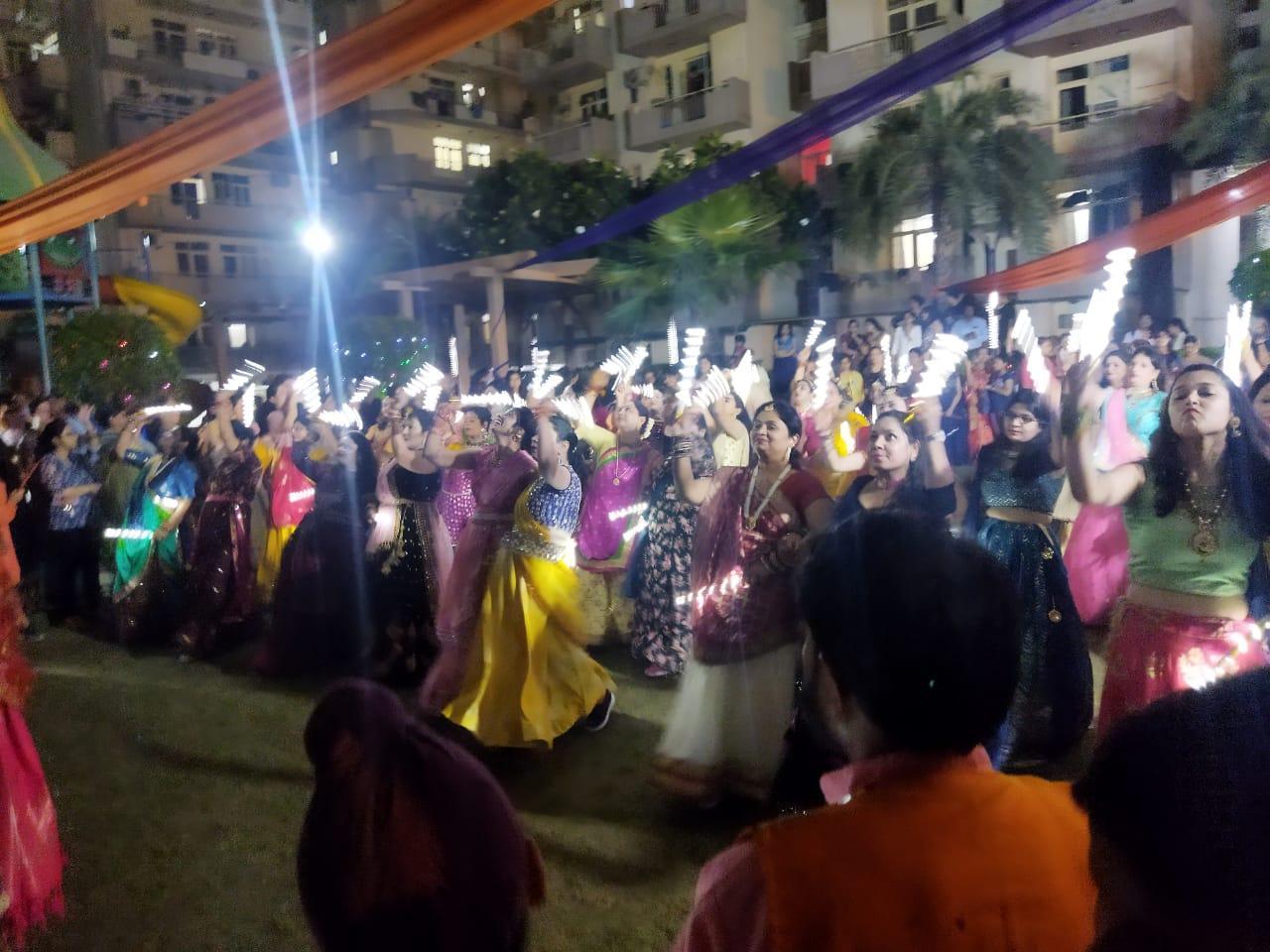 Electric Dandiya Night Celebration in KW Srishti Raj Nagar Extension ...